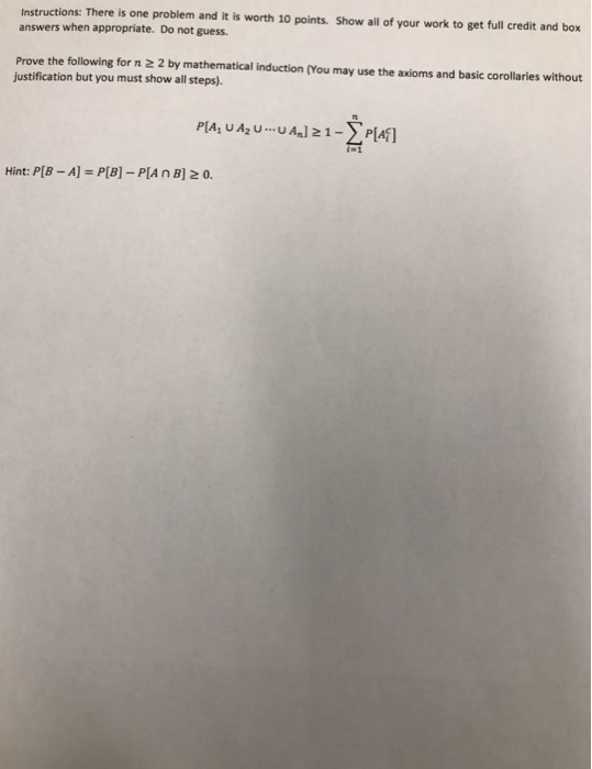 Solved Prove the following for n greaterthanorequalto 2 by | Chegg.com