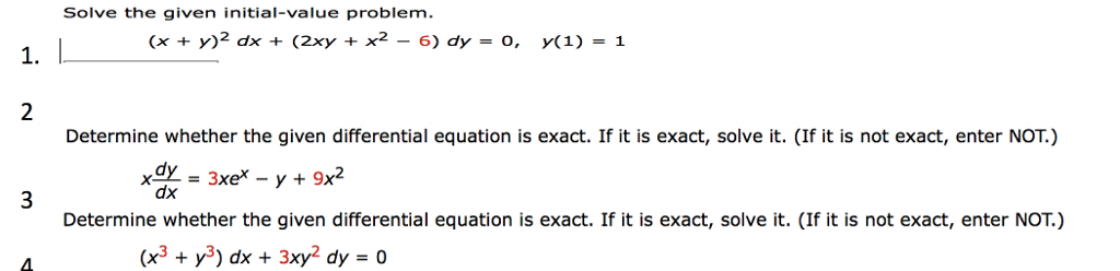 Solved Solve the given initial-value problem. (x + y)2 dx + | Chegg.com