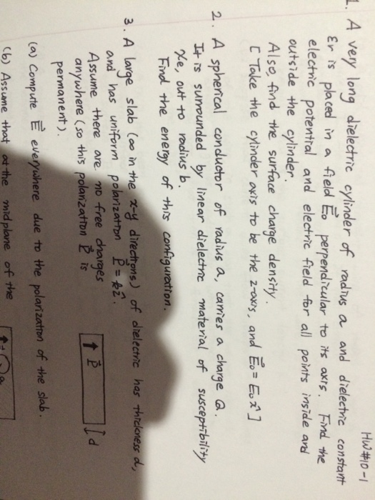 Solved A very long dielectric cylinder of radius a and | Chegg.com