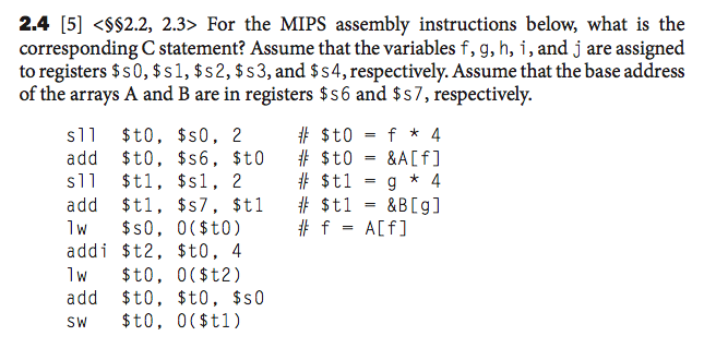Solved For the MIPS assembly instructions below, what is the | Chegg.com