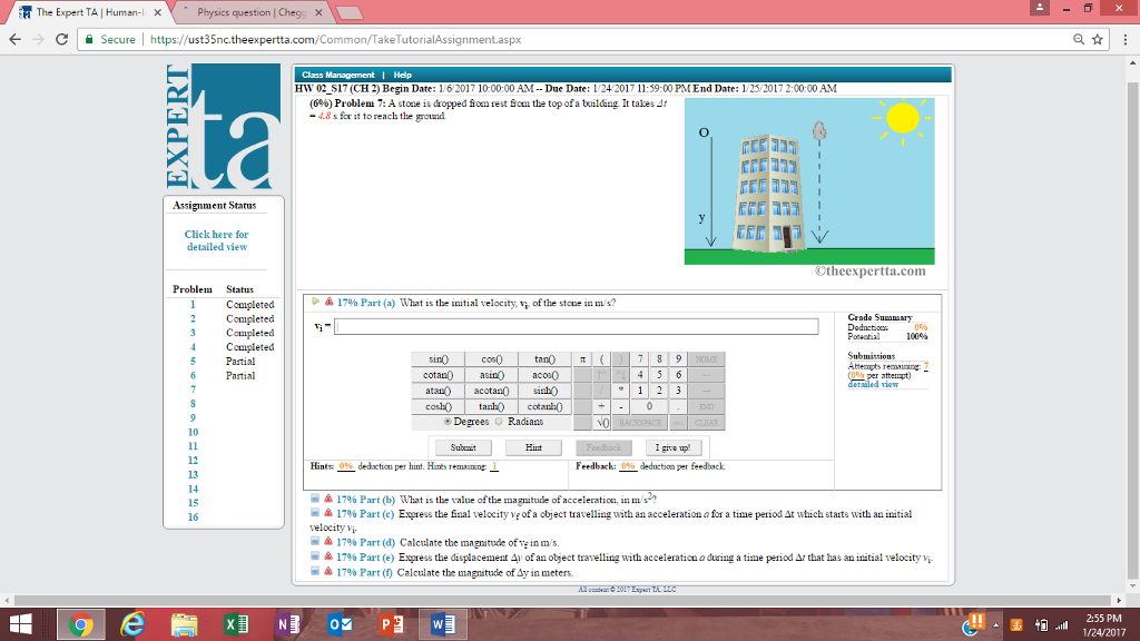 Solved The Expert TAI Human- x Physics question l Chegg x C | Chegg.com