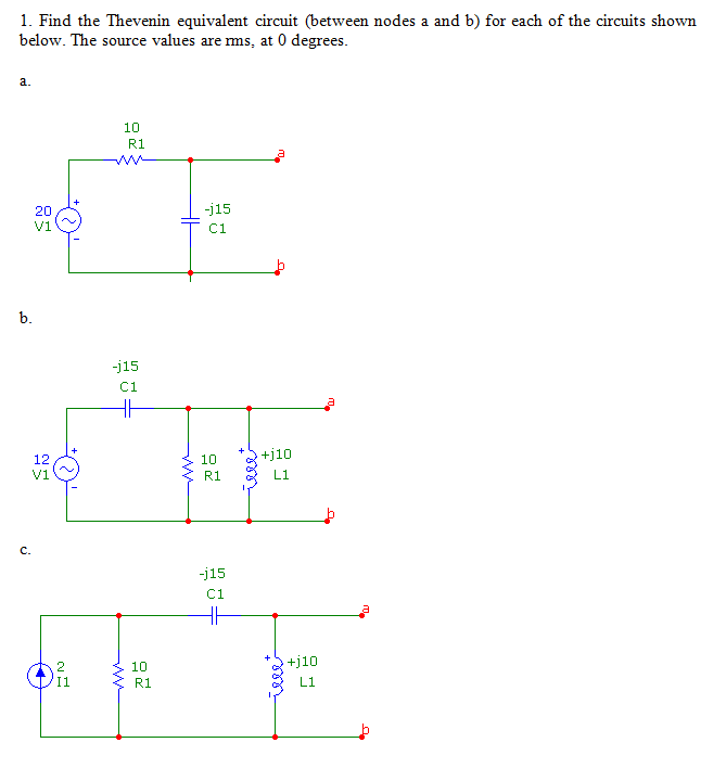 Solved 1. Find the Thevenin equivalent circuit (between | Chegg.com