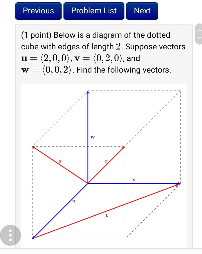 Solved Previous Problem List Next (1 point) Below is a | Chegg.com