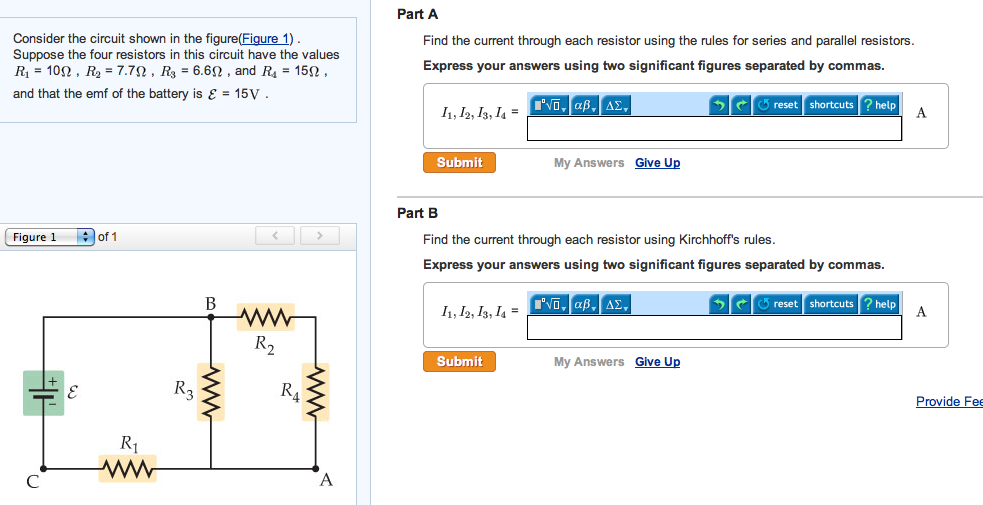 Solved Find The Current Through Each Resistor Using The