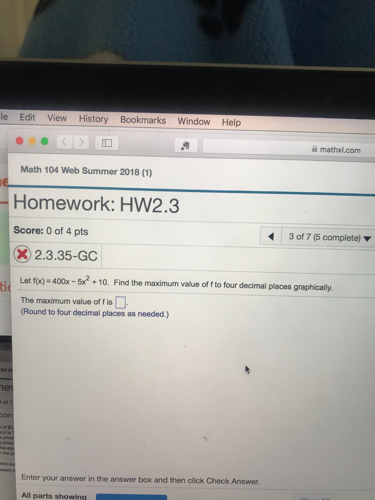 Solved le Edit View History Bookmarks Window Help mathxl.com | Chegg.com