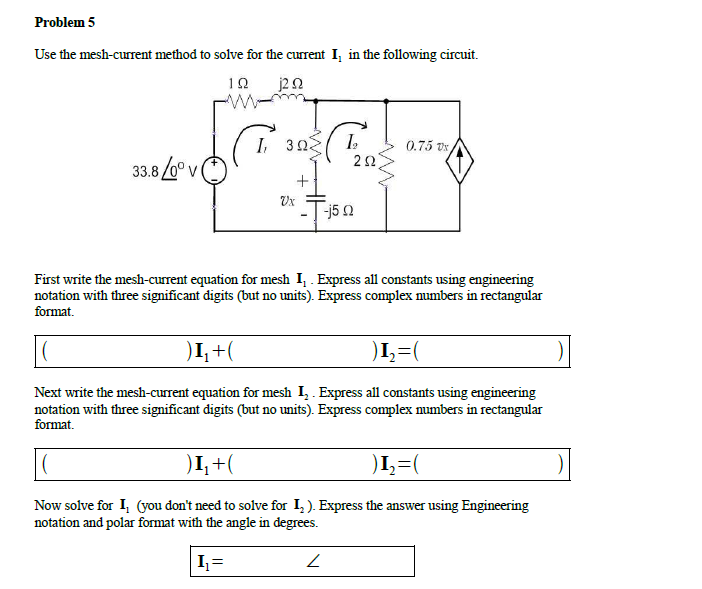 Solved Use the mesh-current method to solve for the current | Chegg.com