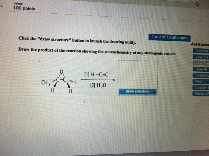 Solved Click The Draw Structure Button To Launch The 