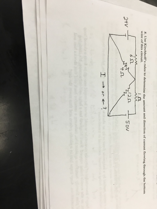 Solved Use Kirchhoff's rules to determine the amount and | Chegg.com
