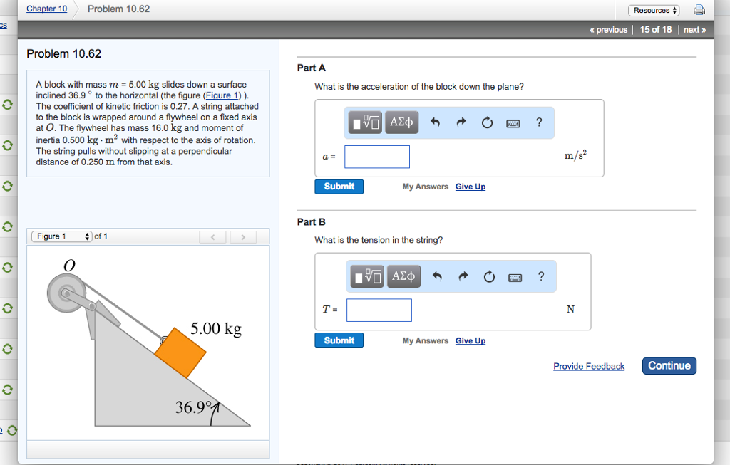 Solved A block with mass m = 5.00 kg slides down a surface | Chegg.com