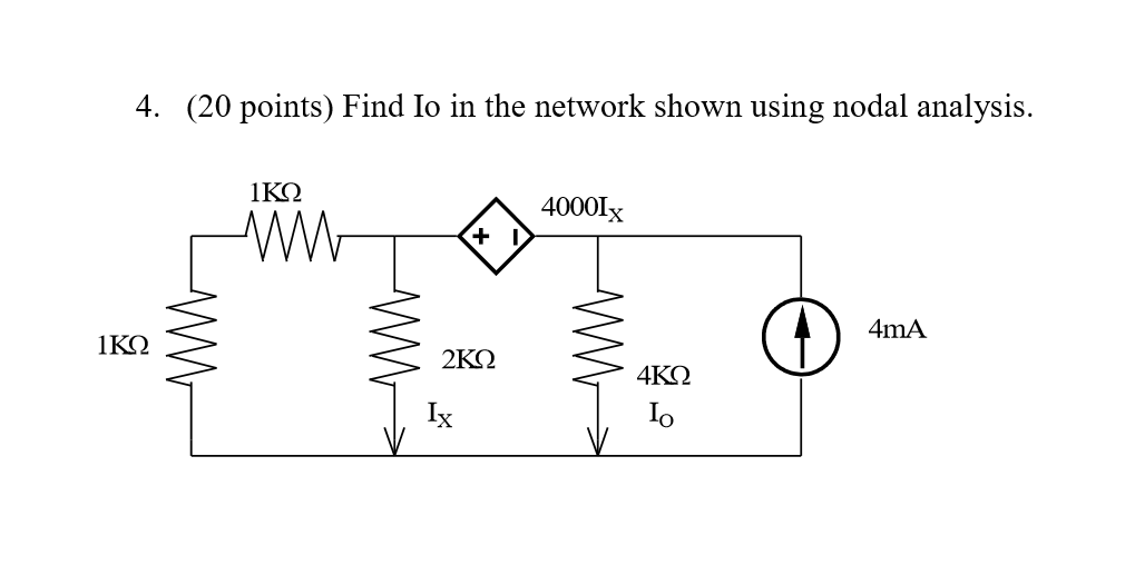 Solved Find Io in the network shown using nodal analysis. | Chegg.com