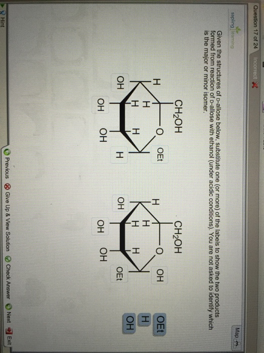 Solved Question 17 of 24 Map m Given the structures of | Chegg.com