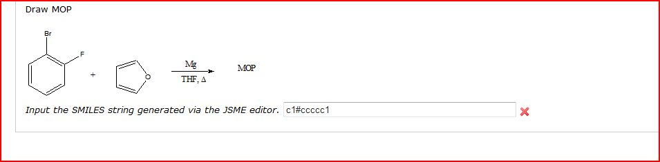 Solved Draw MOP Input the SMILES string generated via the | Chegg.com