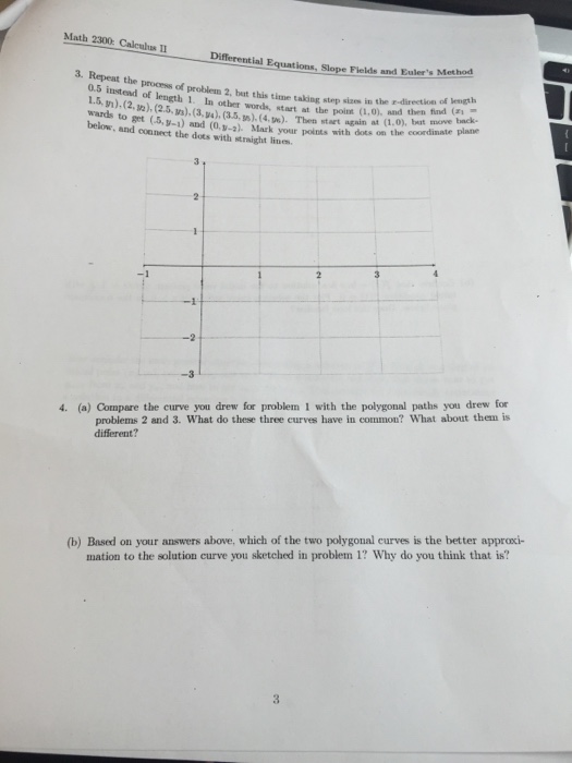 Solved Math 2300: Calculus II Differential Fields and | Chegg.com