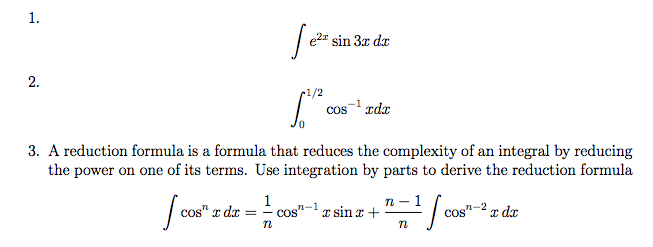 Solved A reduction formula is a formula that reduces the | Chegg.com