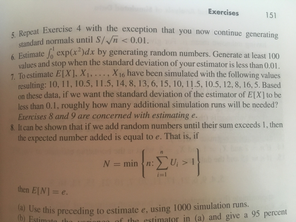 Solved Repeat Exercise 4 with the exception that you now | Chegg.com