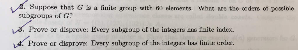 Solved Suppose that G is a finite group with 60 elements. | Chegg.com