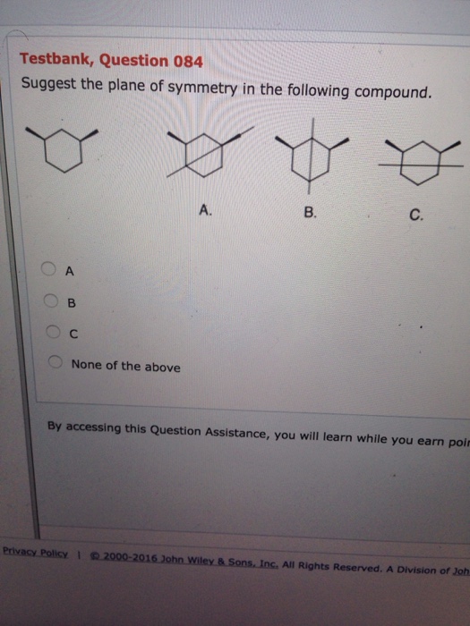 Solved Suggest the plane of symmetry in the following | Chegg.com