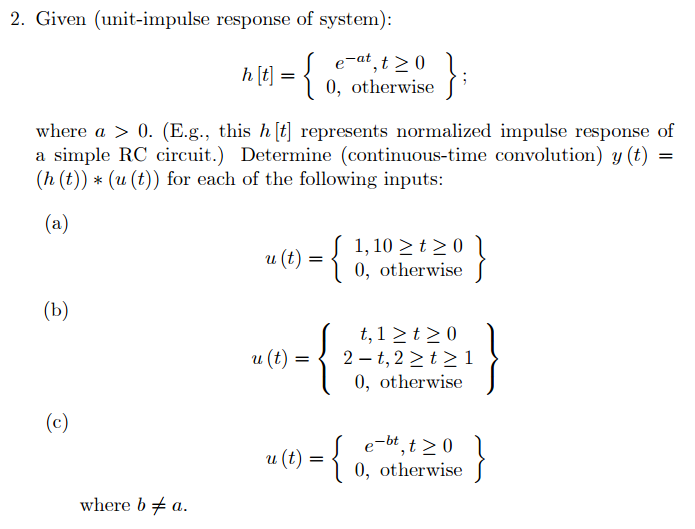 Solved Evaluate And Determine The Continuous Time
