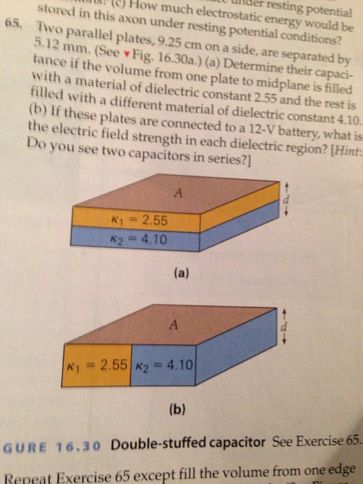 Solved 65 Two parallel plates, 9.25cm on a side are | Chegg.com