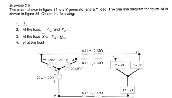 Solved The circuit shown in figure 34 is a Y generator and a | Chegg.com