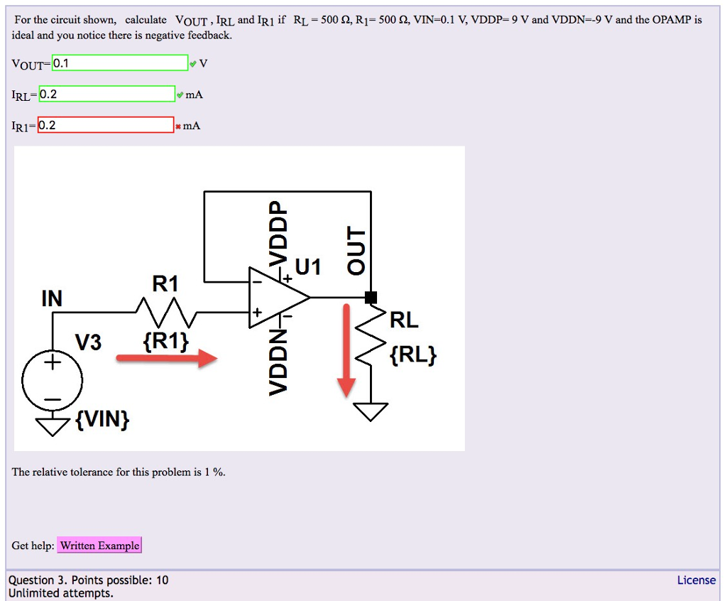 Solved For the circuit shown, calculate VoUT and IL if | Chegg.com