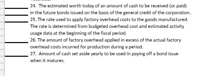 Solved A. Matching Instructions: Match each of the | Chegg.com