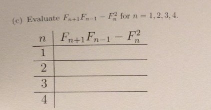 Solved The Fibonacci sequence is defined by Fo = 0. | Chegg.com