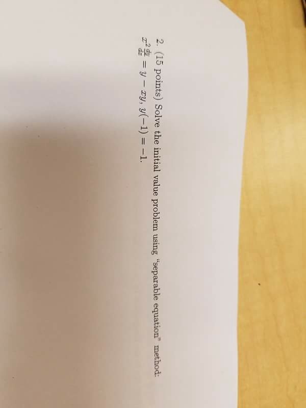 Solved Solve the initial value problem using "separable | Chegg.com