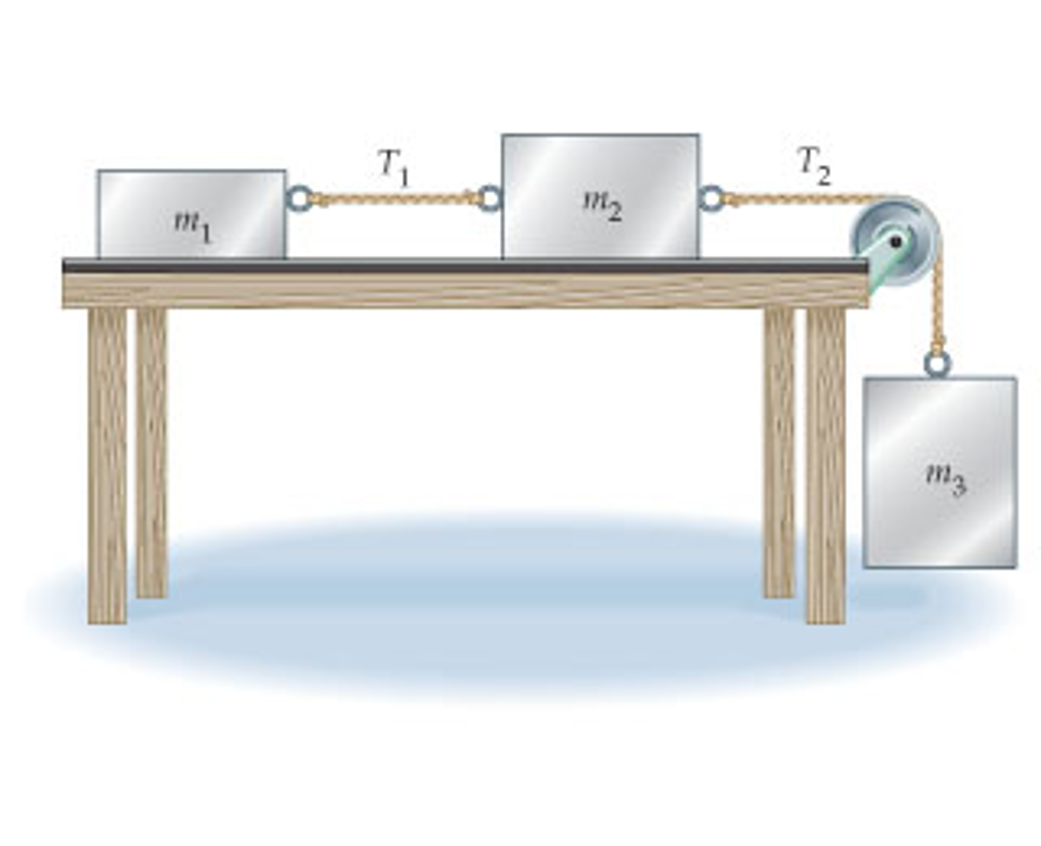 Solved Find the tension in each of the two strings shown in | Chegg.com