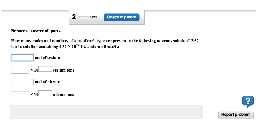 Solved 2 attempts left Check my work Be sure to answer all | Chegg.com