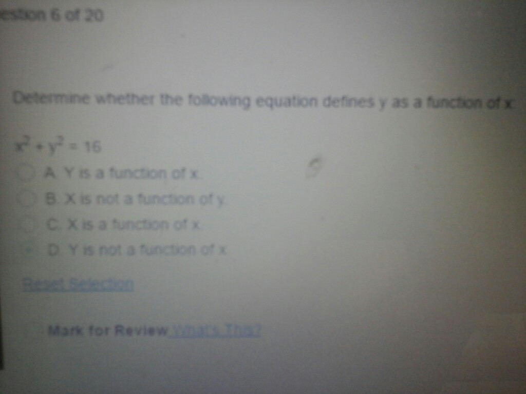 Solved Determine whether the following equation defines y as | Chegg.com