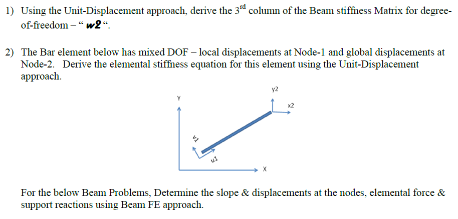Using the Unit-Displacement approach, derive the 3^rd | Chegg.com