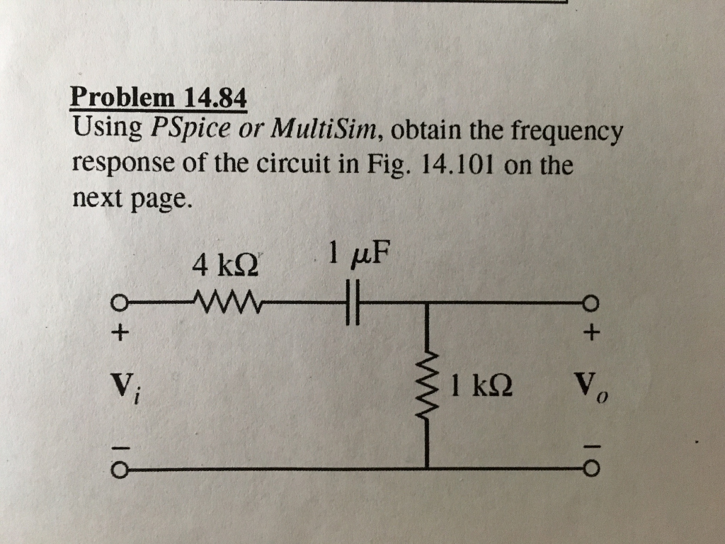 Solved Using PSpice or Multi Sim, obtain the frequency | Chegg.com