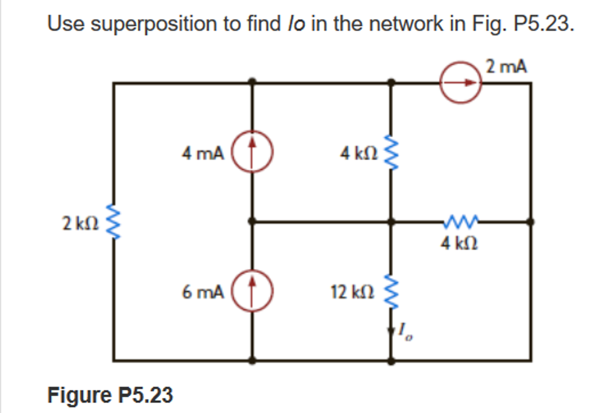 Solved Use superposition to find Io in the network in Fig. | Chegg.com