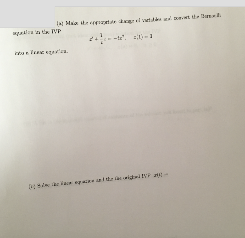 Solved (a) M ake the appropriate change of variables and | Chegg.com