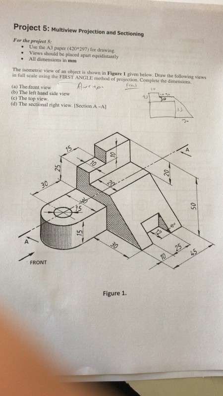 Solved Project 5: Multiview Projection and Sectioning For | Chegg.com