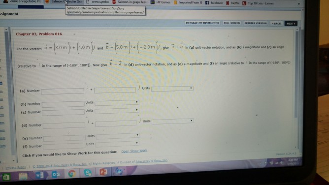 Solved Signment Chapter 03 Problem 016 Far The Vectors