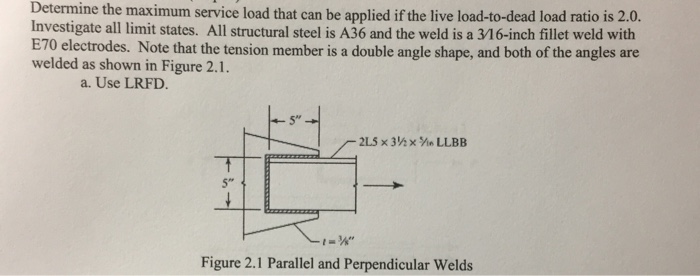 Solved Determine the maximum service load that can be | Chegg.com