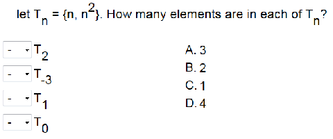 Solved let Tn = {n, n2}. How many elements are in each of | Chegg.com