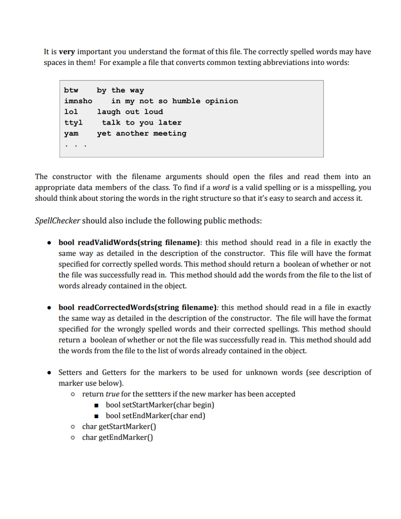 Use C++ to create the following class, and only | Chegg.com