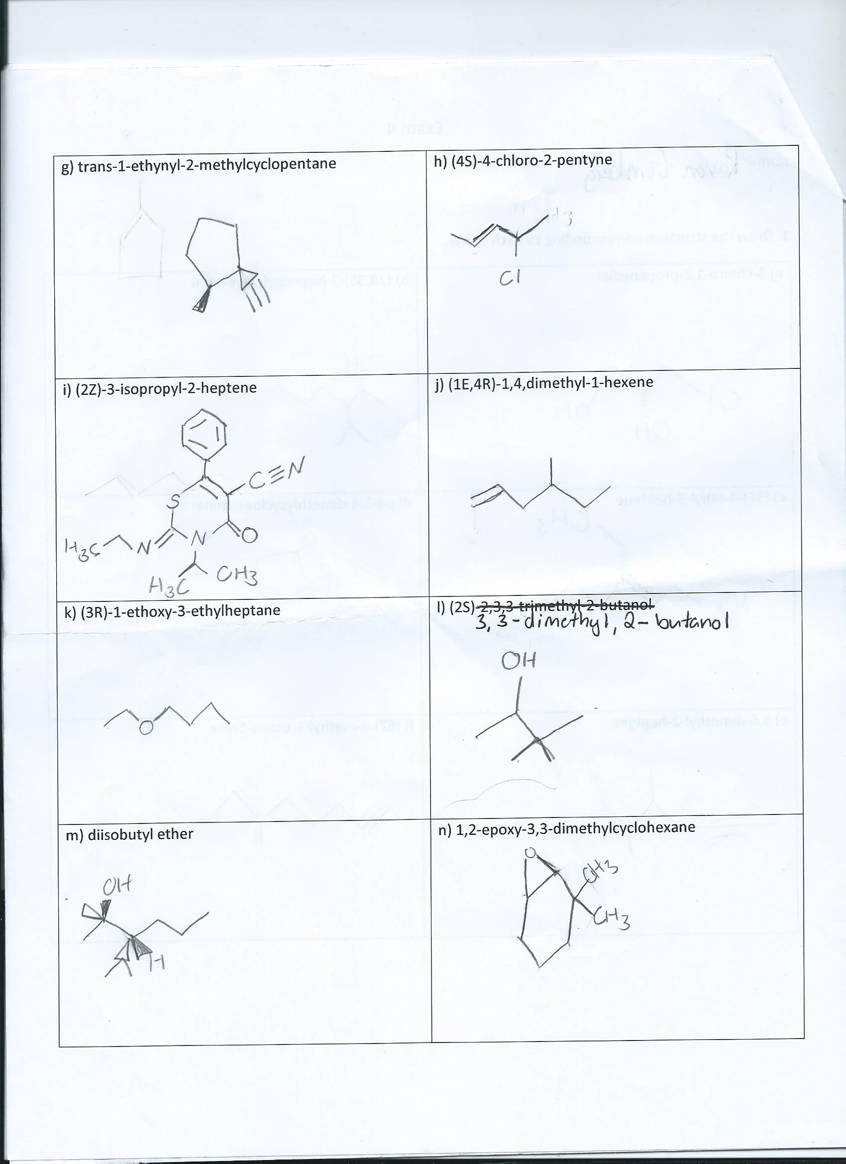 Solved Draw the structure corresponding to each name. | Chegg.com