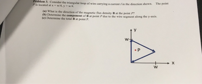 Solved Consider the triangular loop of wire carrying a | Chegg.com