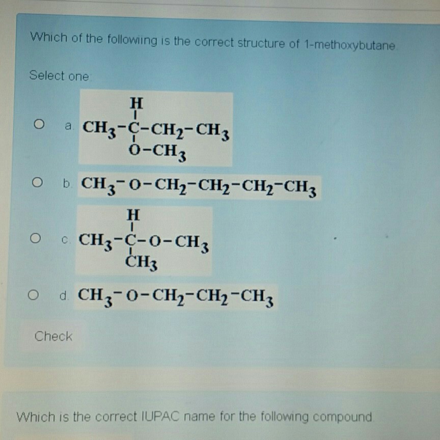 Solved Which of the following is the correct structure of | Chegg.com