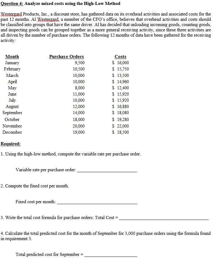Solved Analyze Mixed Costs Using The High low Method Chegg solved-analyze-mixed-costs-using-the-high-low-method-chegg