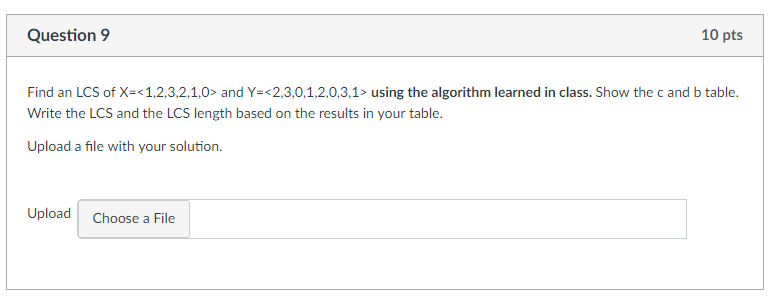 Solved Find an LCS of X= and Y=