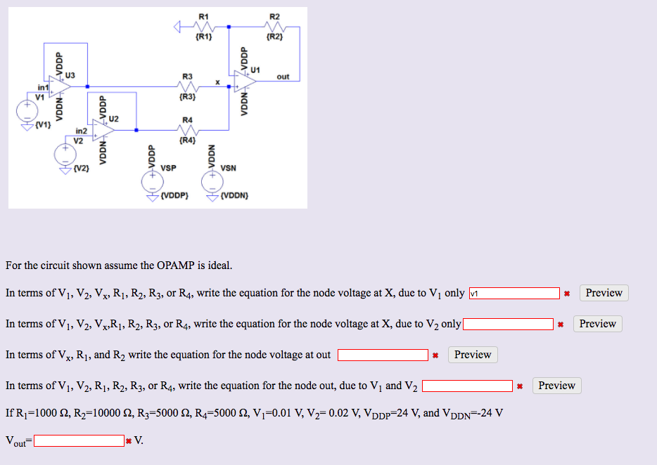 Solved R1 (R1) U1 U3 R3 V1 (R3) U2 (V1 n2 (R4) VSP VDDP) For | Chegg.com