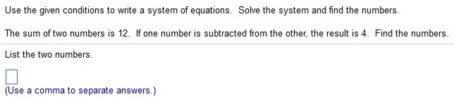 Solved Use the given conditions to write a system of | Chegg.com