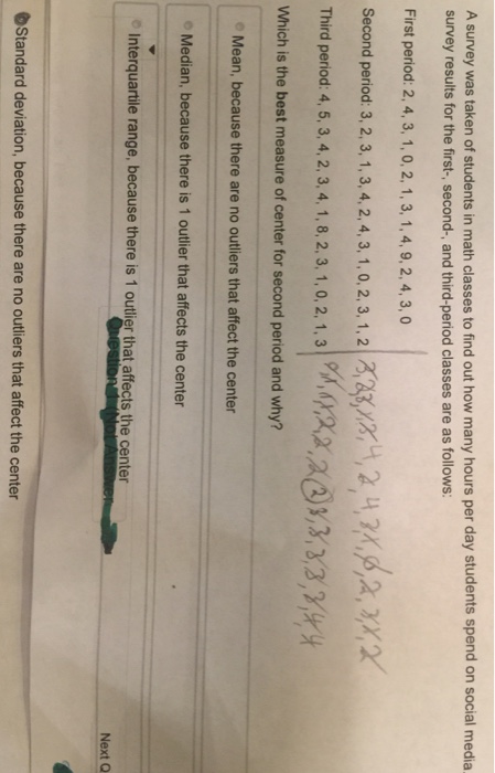 Solved A survey was taken of students in math classes to | Chegg.com