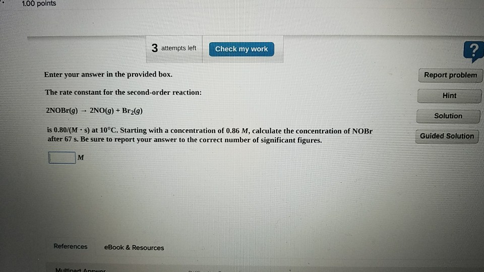Solved 1.00 points 3 attempts left Check my work 2 Enter | Chegg.com