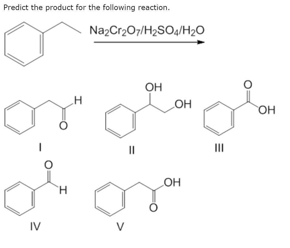 Solved Predict the product for the following reaction. | Chegg.com